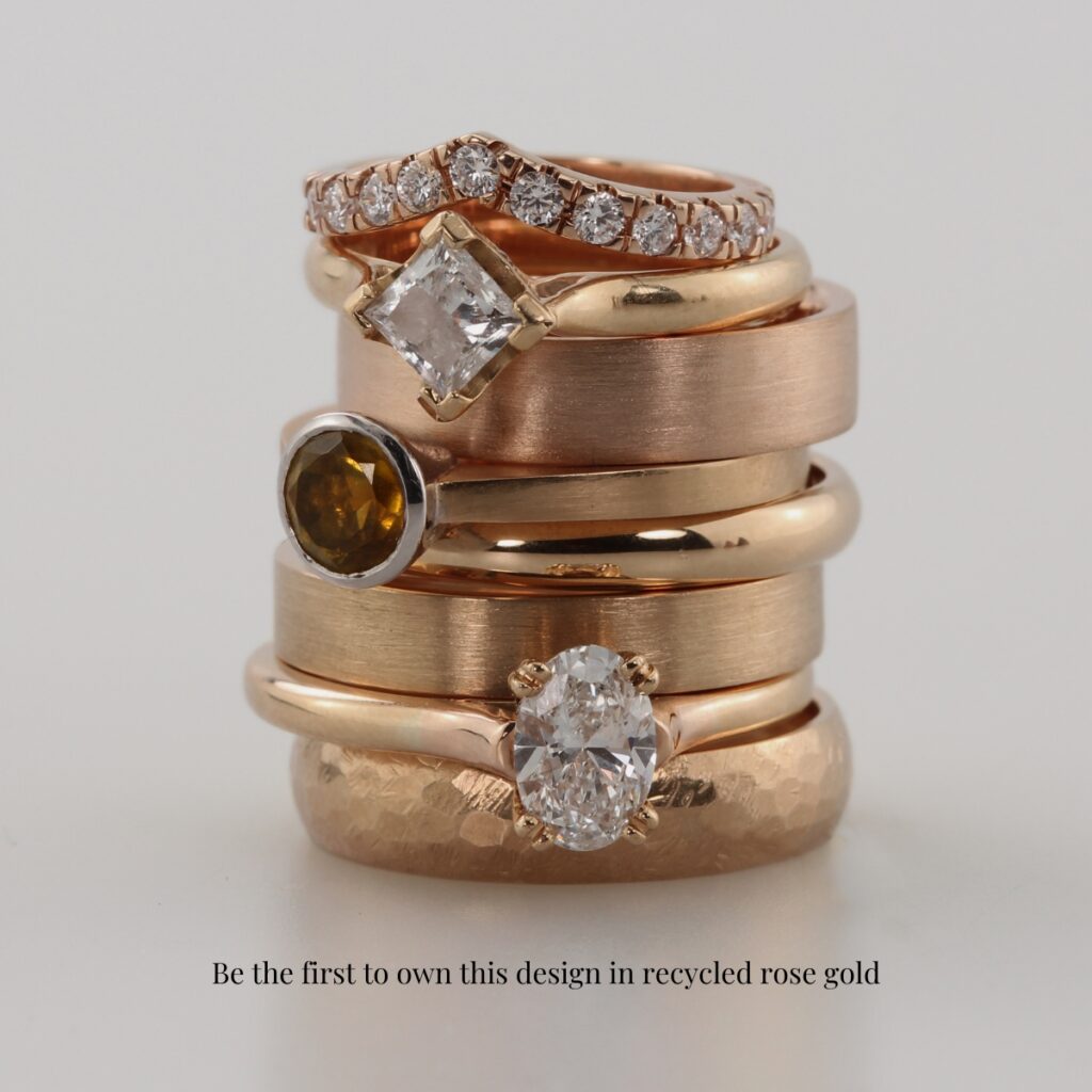 Gold Wedding Ring | 18ct Recycled Rose Gold Ring | J&E